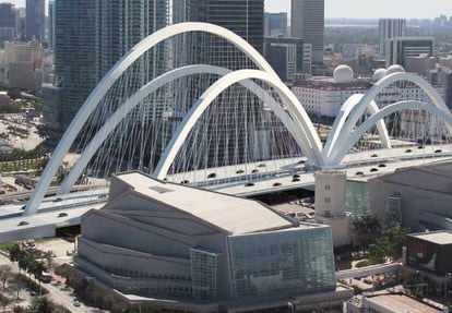 Distinctive Arches of New Miami Suspension Bridge to Redefine Skyline